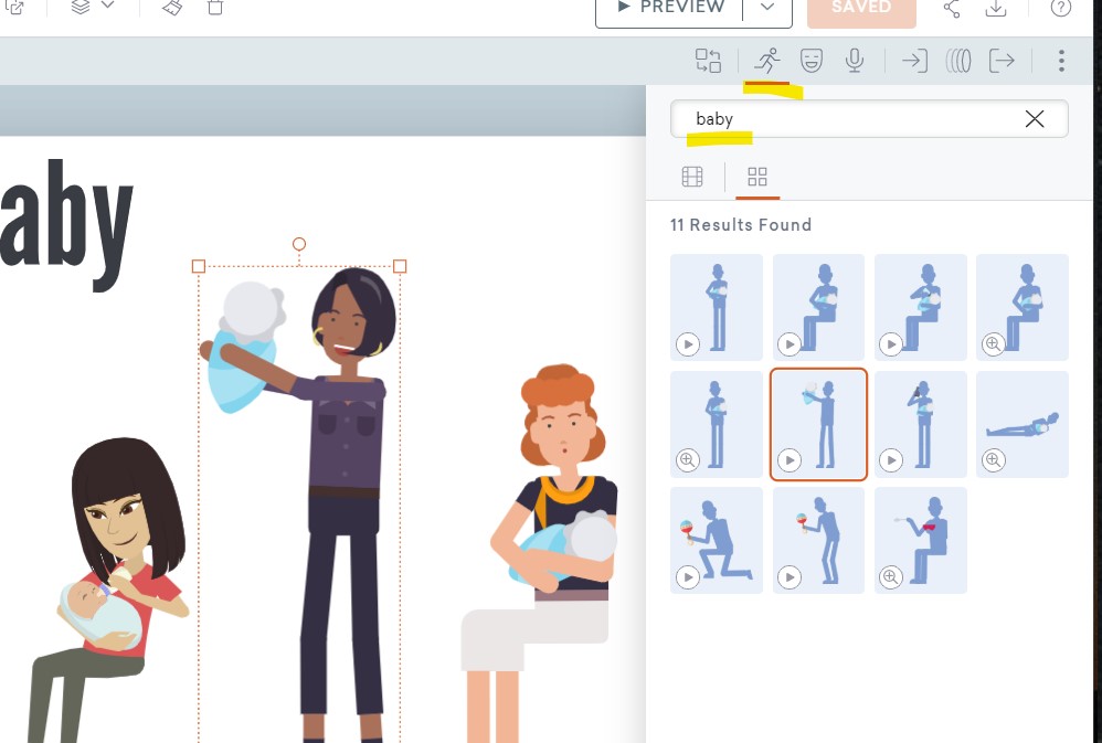 子ども 赤ちゃん 育児のアニメーション – ビジネスアニメ制作ツール VYOND